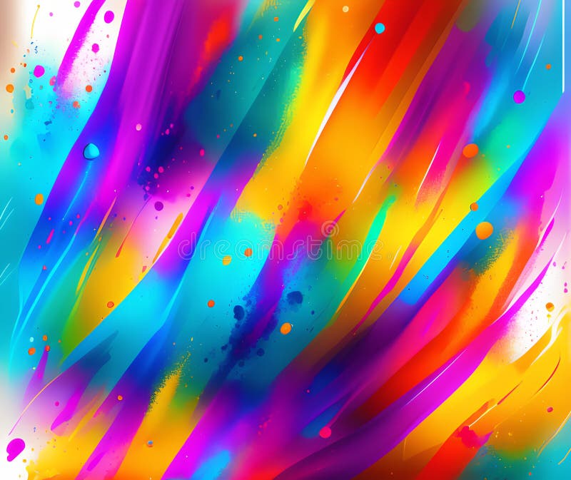 Colorful Splashes, Generative AI Illustration Stock Illustration ...
