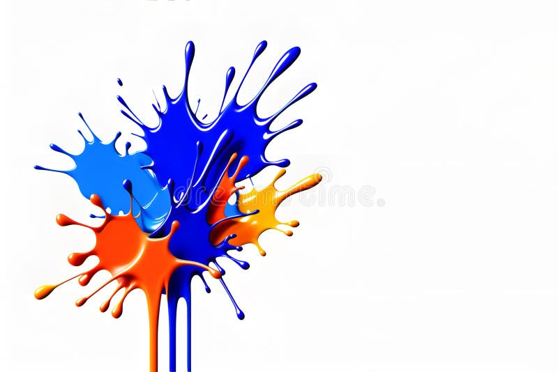 Colorful Splashes of Multi-colored Paint Flying in Different Directions ...