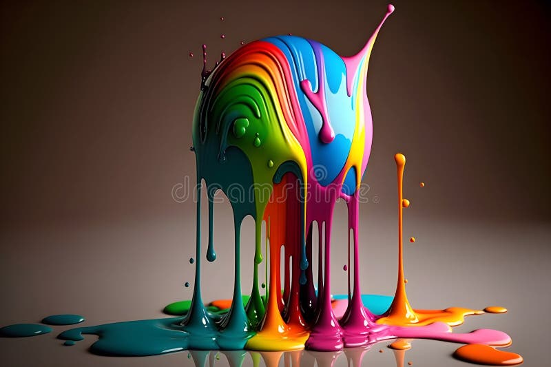 Colorful Splashes of Paint, Color Art Stock Image - Image of splashes ...