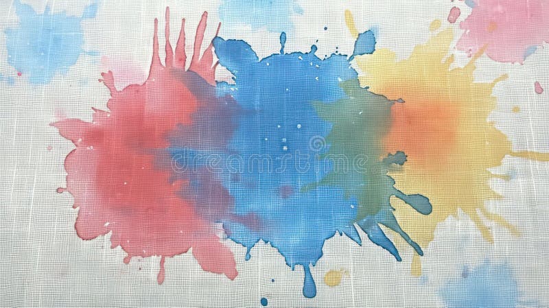 Colorful Splashes of Paint on a Light Background, Creating an Artistic ...