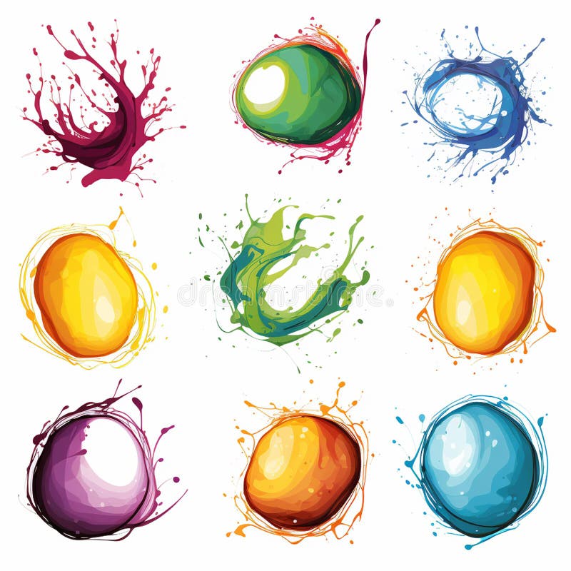 Colorful splat stock illustration. Illustration of splish - 295643243