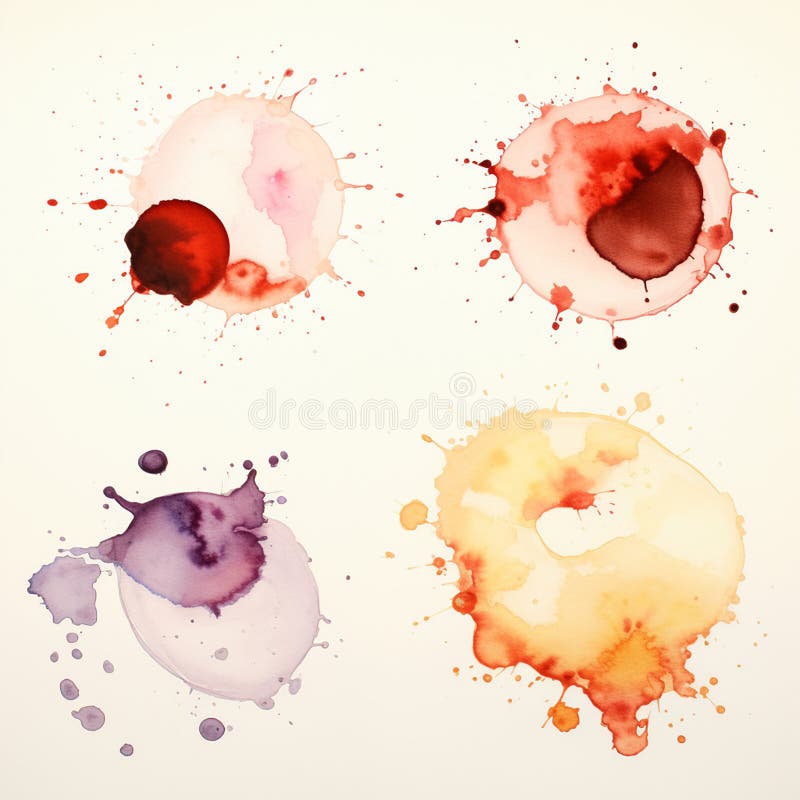 Colorful Splat on White Background with Grunge Textures Stock ...