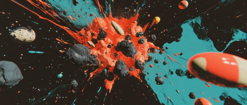 Vibrant Splatter Background with Energetic Paint Effects and Dynamic ...