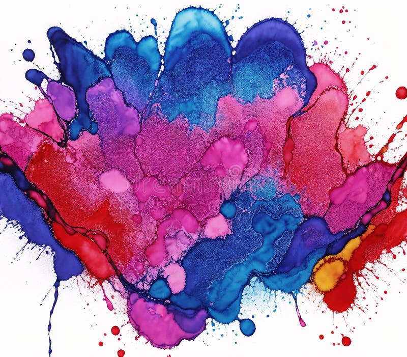 A Colorful Splatter of Paint. Stock Image - Image of color, splattered ...
