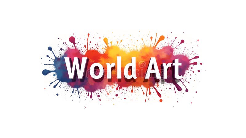 Colorful Splatter World Art Creative Design Stock Illustration ...