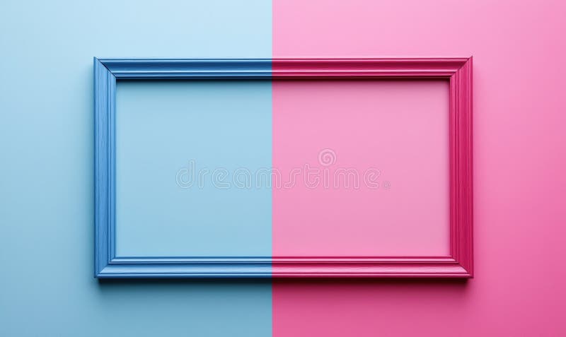 Colorful Split Frame Design in Blue and Pink for Creative Projects and ...