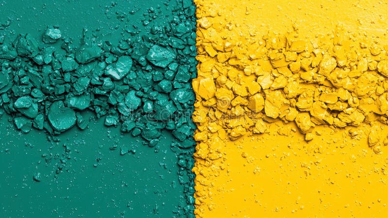 Colorful Split Textured Background in Green and Yellow with Cracked ...