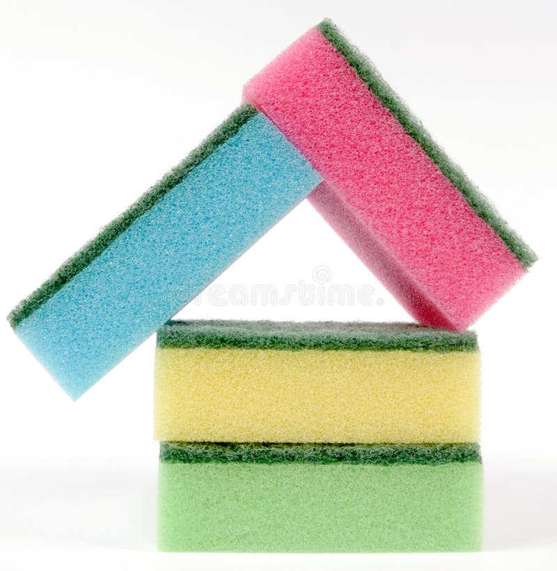 Colorful sponges stock photo. Image of home, pattern - 19440246