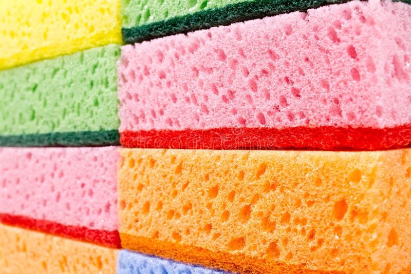 Colorful Sponges Texture Closeup Stock Photo - Image of textured, color ...