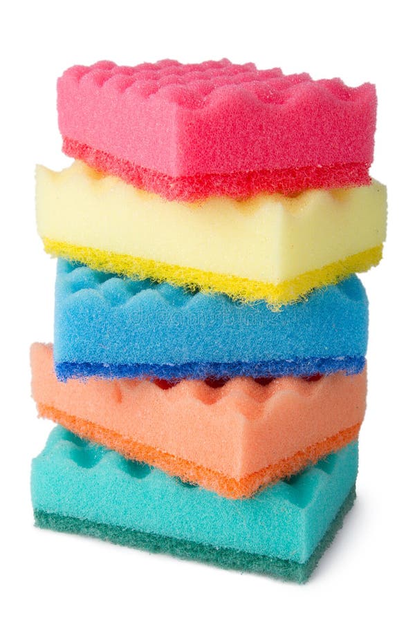 Colorful sponges stock image. Image of objects, stack - 41323165