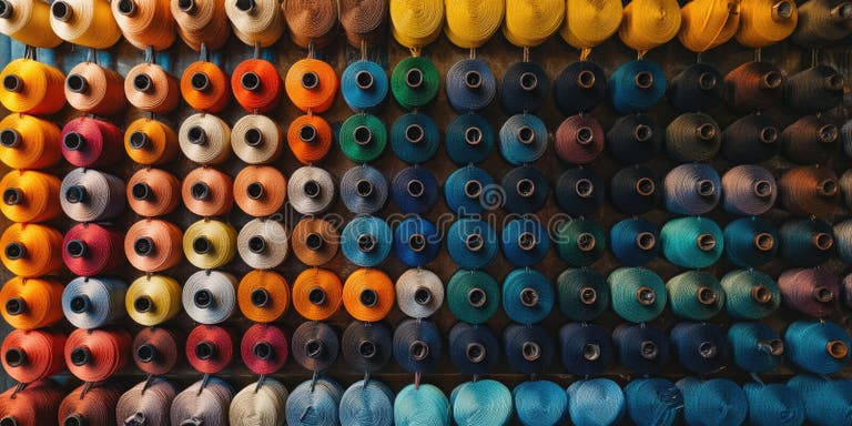 Colorful Spools Stack stock image. Image of sewing, spools - 379404495