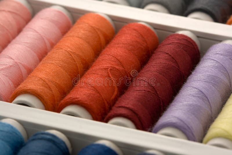 Colorful spools of thread stock photo. Image of colored - 7578596