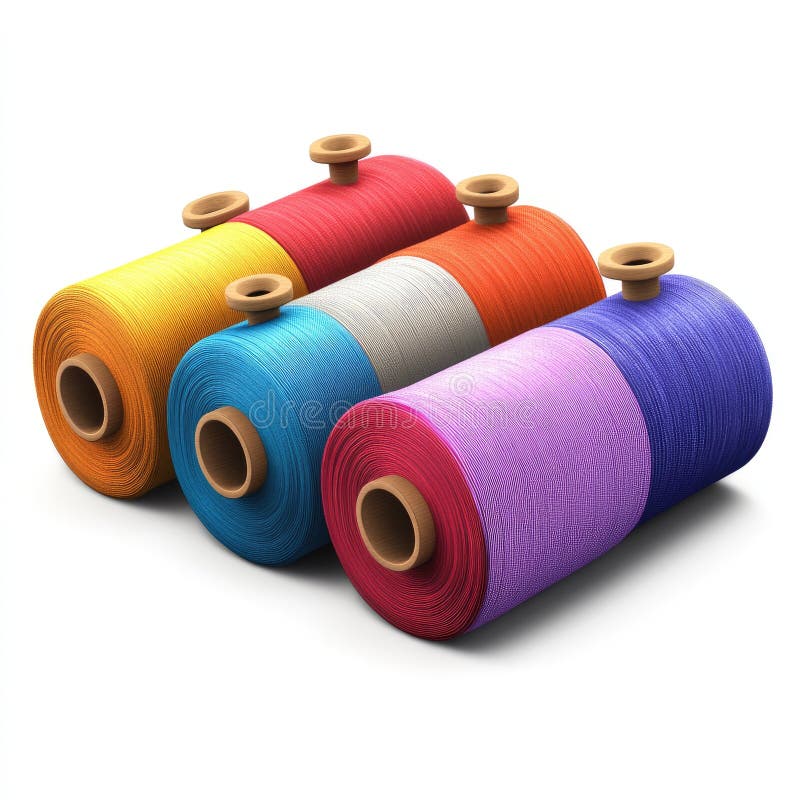 Colorful Spools of Thread for Sewing and Crafting Projects Stock ...