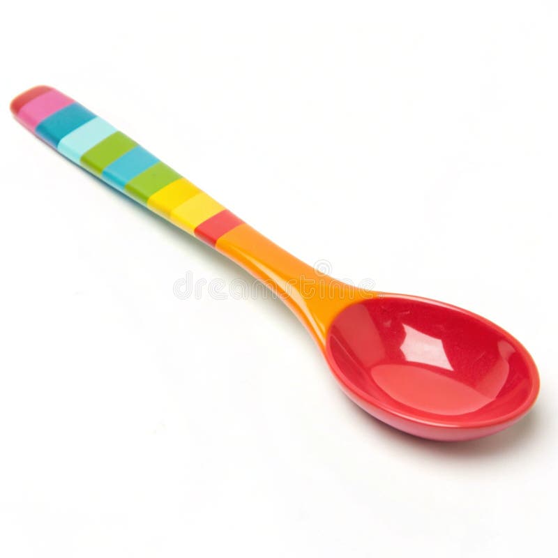 Colorful Spoon on Transparent Background Stock Illustration ...