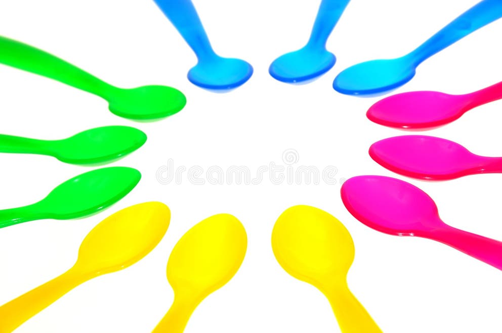 Colorful Spoons stock photo. Image of meal, hand, cereal - 17934616