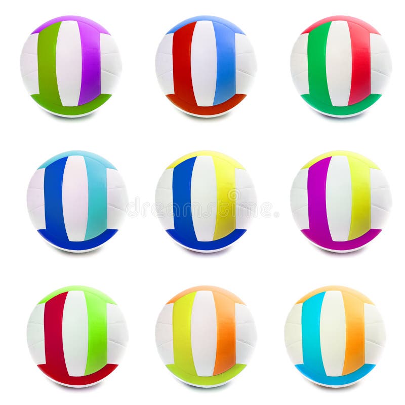 Colorful Sports Balls Color in Different Countries Stock Image - Image ...
