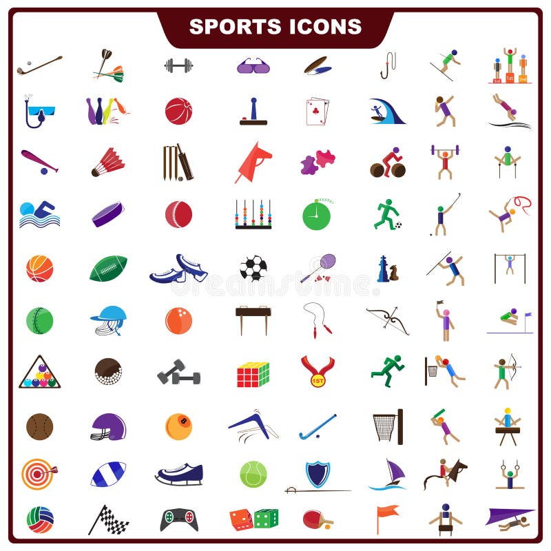 Sports Icon stock vector. Illustration of isolated, activity - 24669721