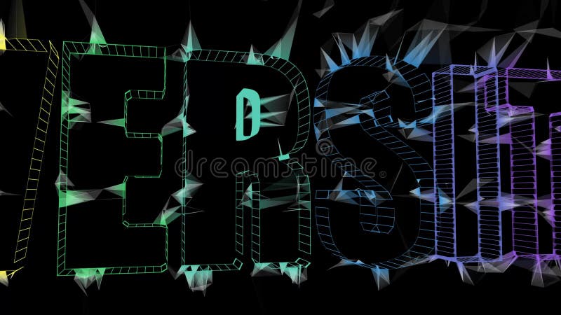 Colorful Spotted Text Sign Diversity on Black Background with Triangle ...