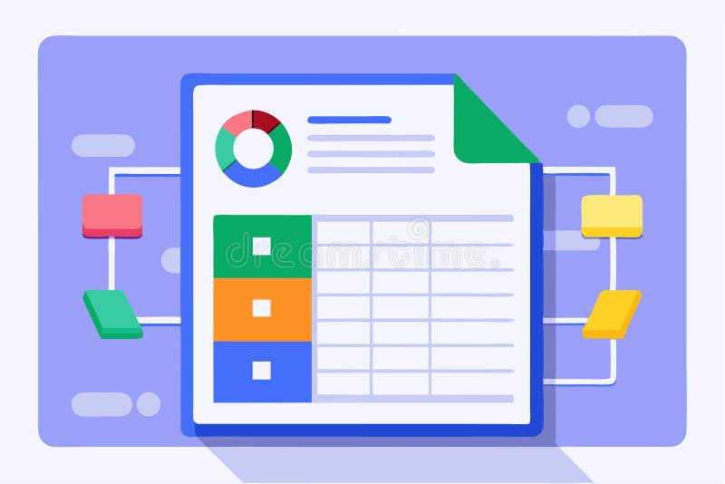 A Colorful Spreadsheet Layout Features Graphs and Charts Alongside ...