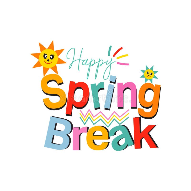 Colorful Spring Break Vector Design Stock Vector - Illustration of type ...