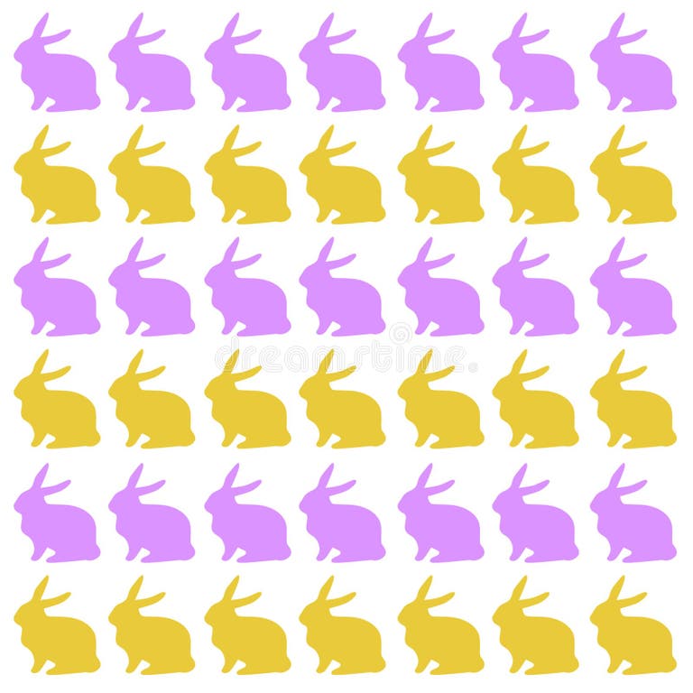 Colorful Spring Easter Bunnies Design Pattern Texture Wallart Stock ...