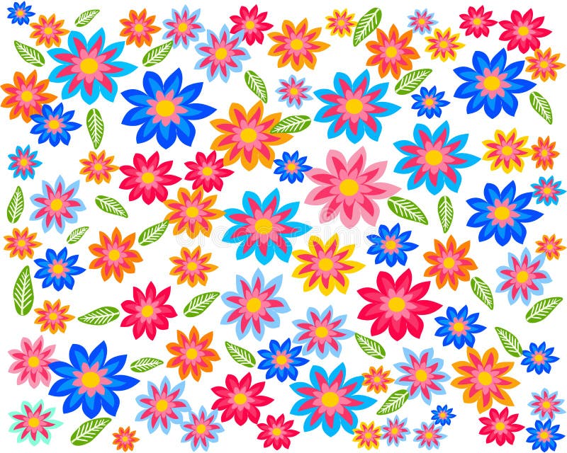 Colorful Spring flowers stock vector. Illustration of spring - 91010132