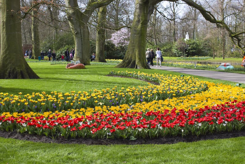 Colorful Spring Flowers in the Park Editorial Stock Photo - Image of ...