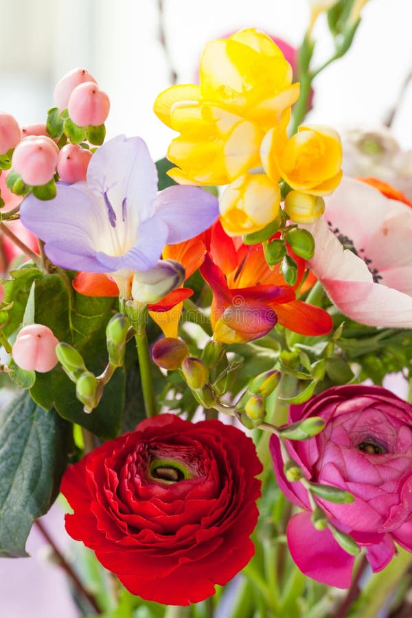 Colorful spring flowers stock photo. Image of colorful - 87676358