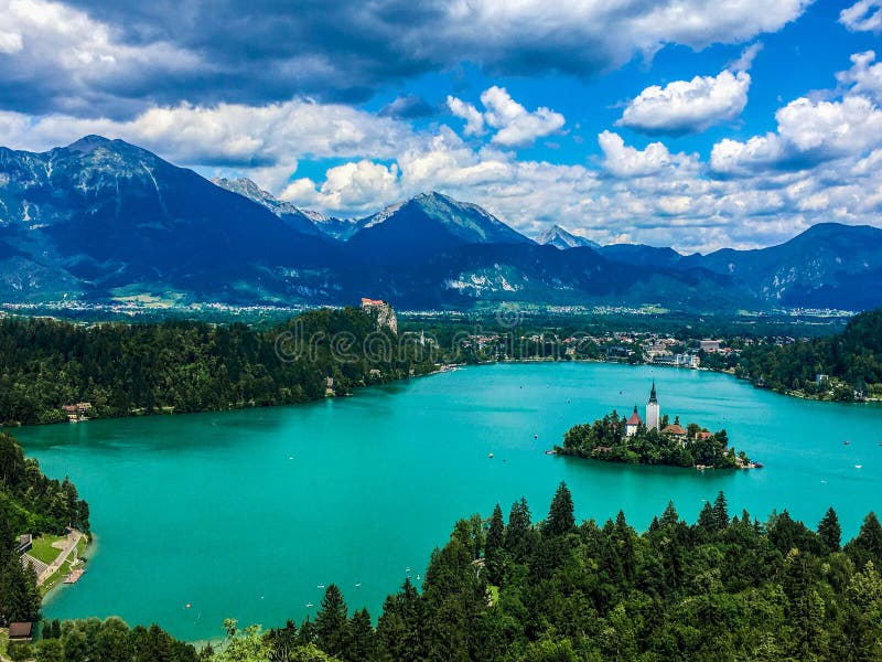 Colorful Spring by the Lake Bled in Slovenia Stock Photo - Image of ...