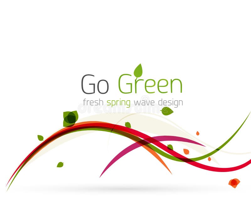 Colorful Spring Lines Conceptual Nature Design Stock Vector ...