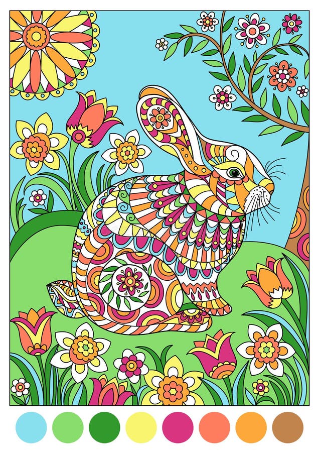 Bunny Coloring Book Cover Stock Illustrations – 144 Bunny Coloring Book ...