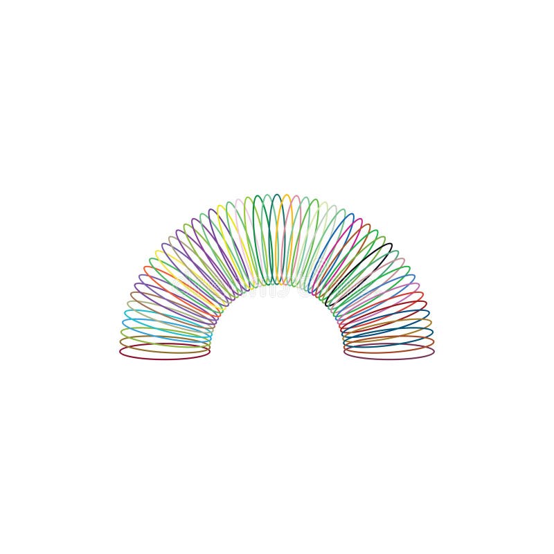Colorful Spring Slinky Toy Icon Logo Stock Vector - Illustration of ...