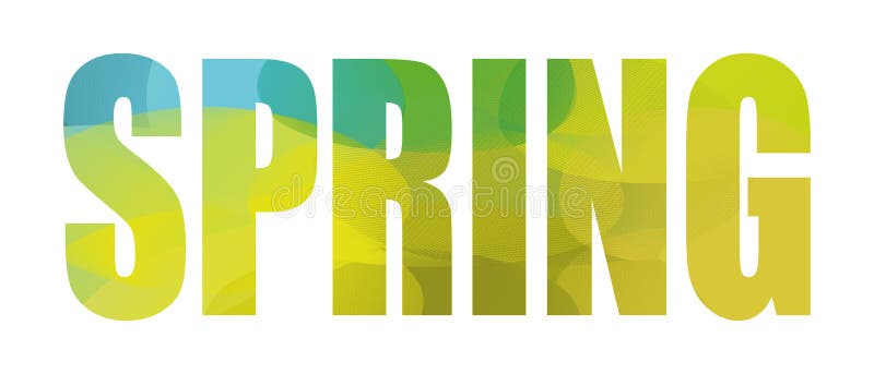 Colorful Spring Word. Vector Illustration. Stock Vector - Illustration ...