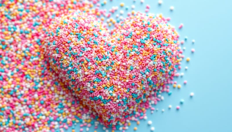 Colorful Sprinkle Arrangement in the Shape of a Heart Stock ...