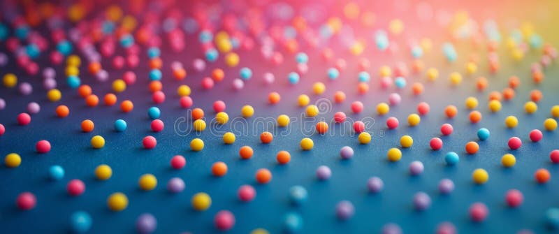 Colorful Sprinkles Delight. a Vibrant Array of Candy Spheres on a Blue ...