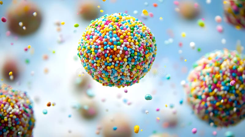Colorful Sprinkles Floating in the Air Stock Illustration ...