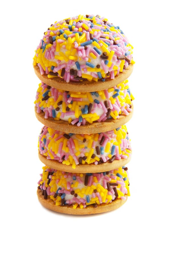 Colorful sprinkles pies stock photo. Image of birthday - 15857834