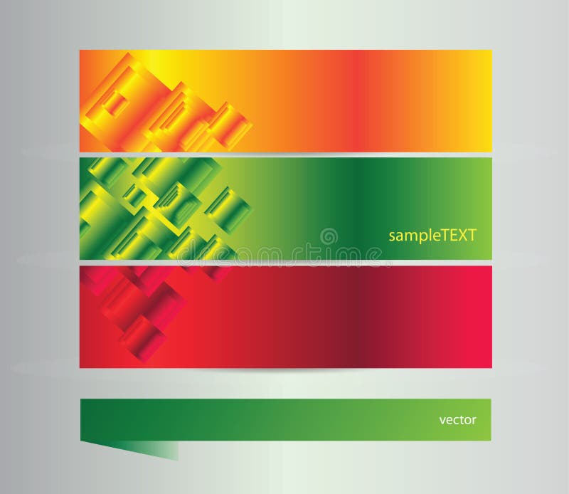 Colorful Square banners stock vector. Illustration of card - 43312297