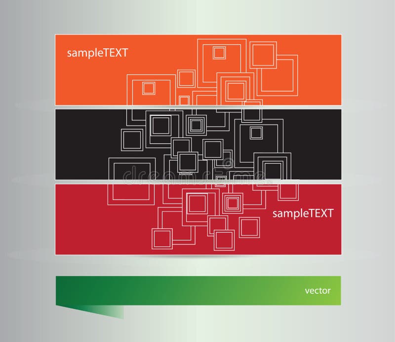 Colorful Square banners stock vector. Illustration of minimal - 43312394