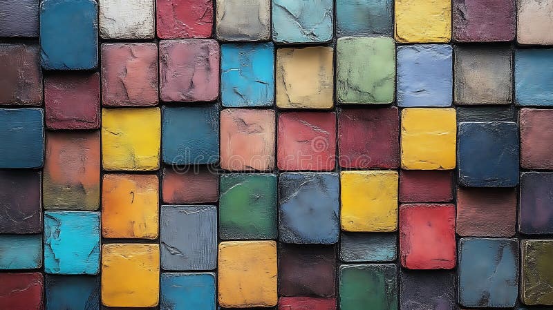Colorful Square Blocks Arranged Textured Pattern Stock Photos - Free ...