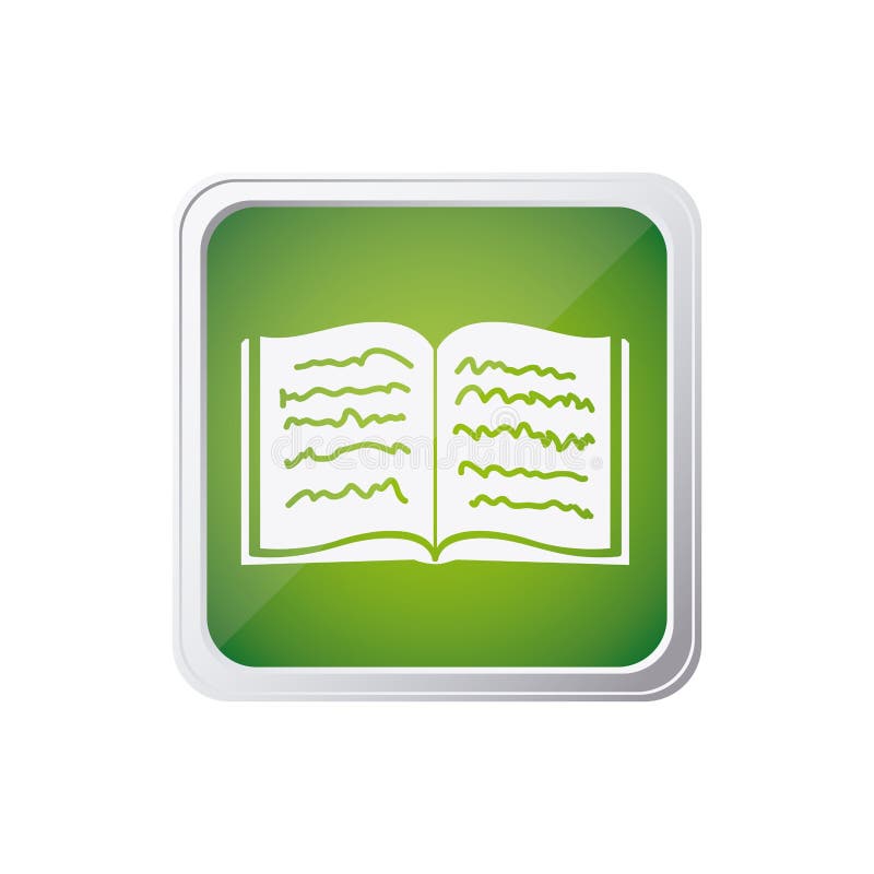 Colorful Square Frame Button with Line Text Notebook Open Stock ...