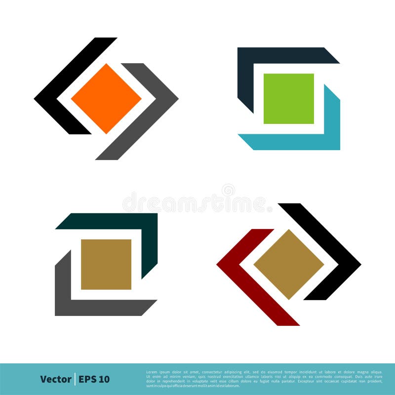 Colorful Square L L Letter Icon Vector Logo Template Illustration ...