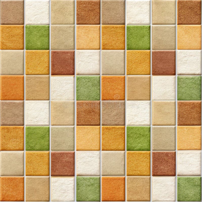 Colorful Square Mosaic Tile Pattern Stock Image - Image of design ...