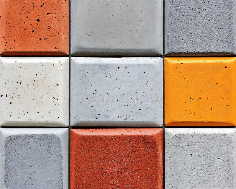 Colorful Square Paving Stone Pattern Stock Illustration - Illustration ...