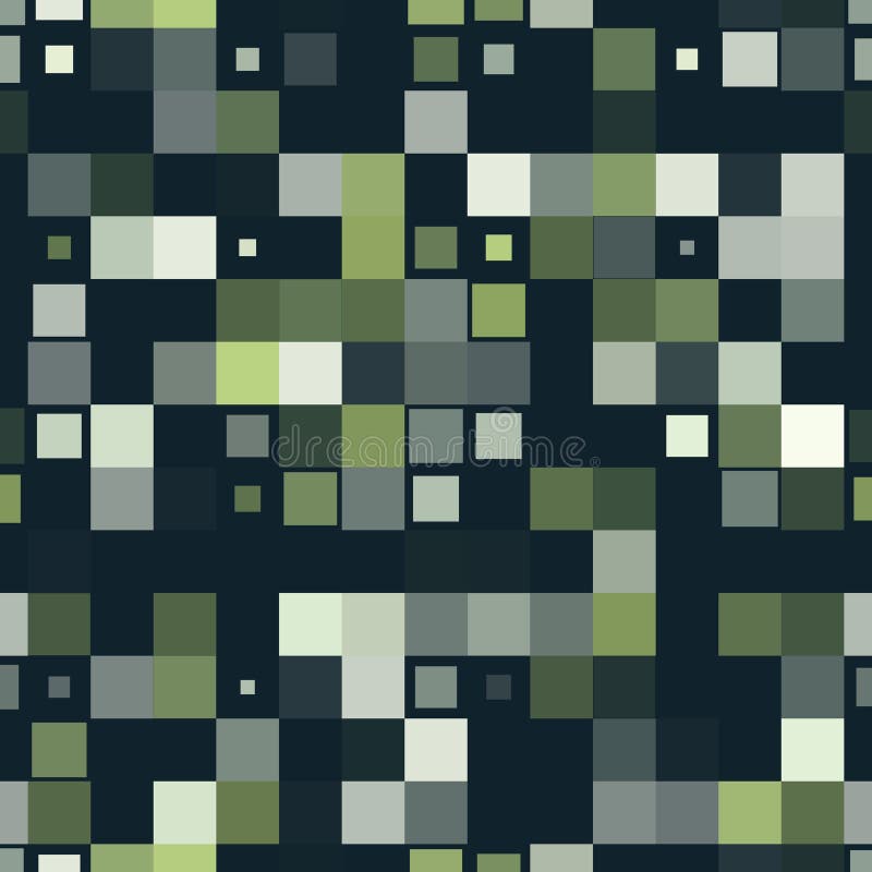 Colorful Square Pixel Mosaic Seamless Pattern. Stock Vector ...