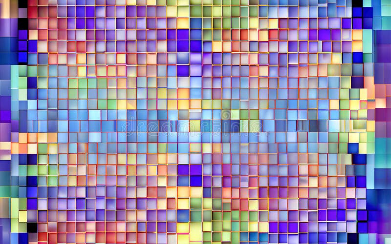 Colorful Square Pixels Background Illustration. Generative AI Stock ...