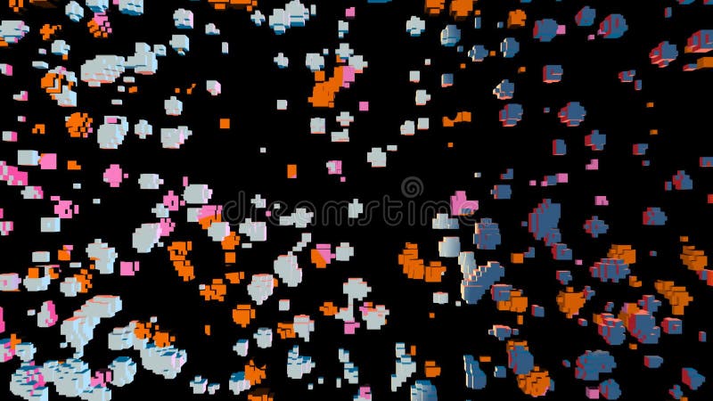 Colorful Square Pixels Moving Background Stock Footage - Video of shape ...