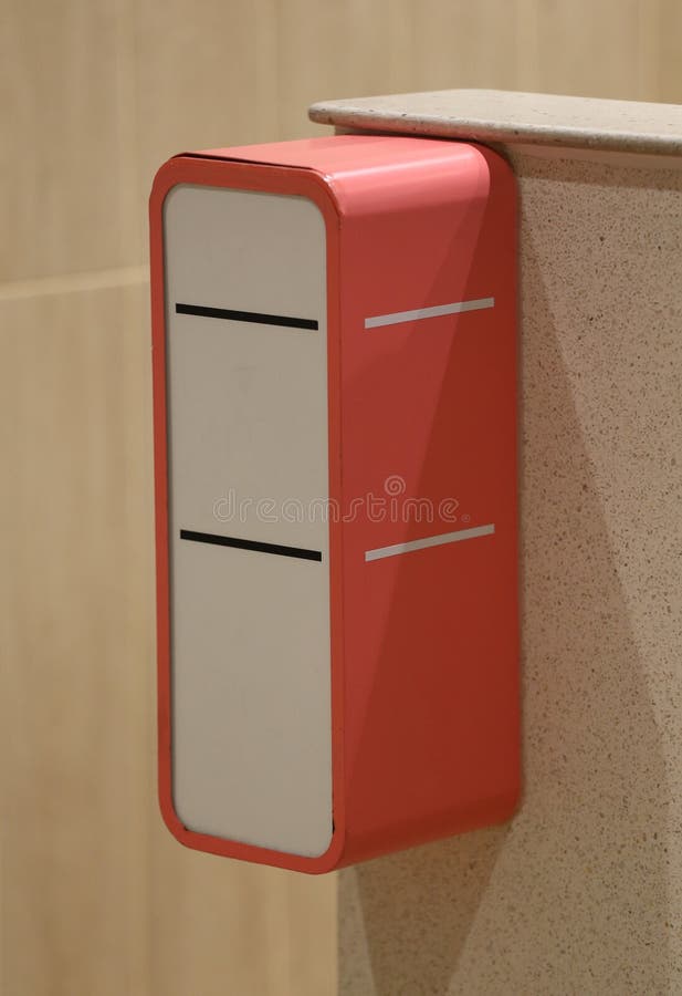 Colorful Square Plastic Sign in the Corner of the Wall and Have Copy ...