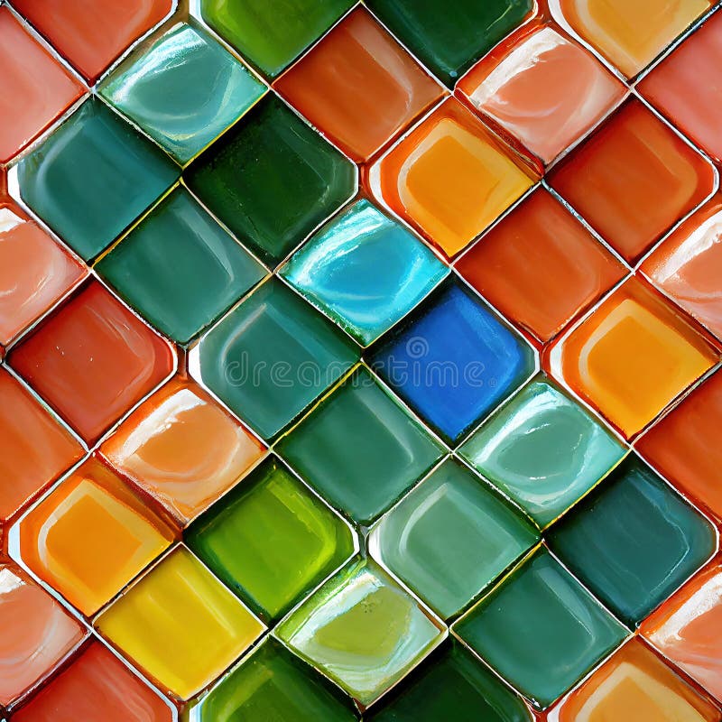 Colorful Square Seamless Tile Good for Background Stock Image - Image ...