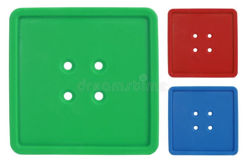 Button Square Colorful Macro with Colors Variations Stock Photo - Image ...